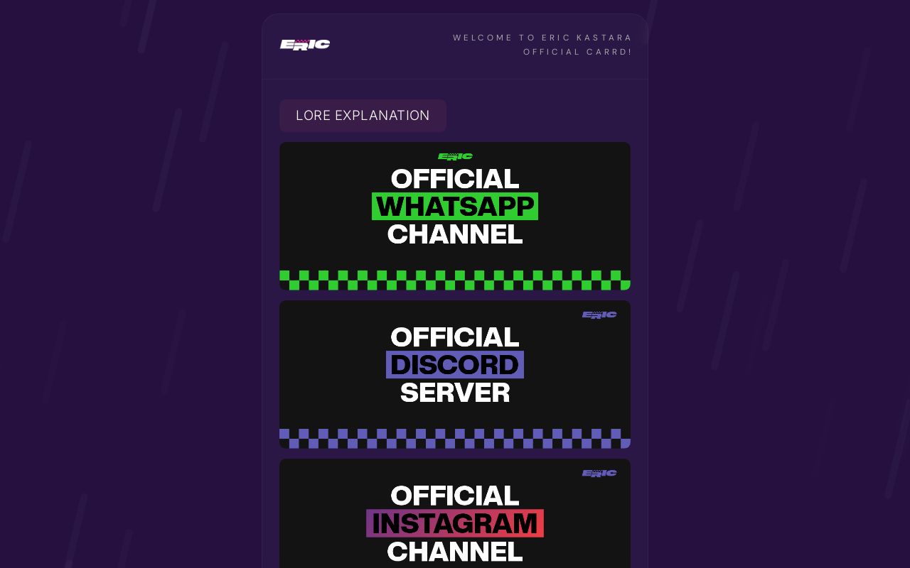 Eric Kastara Official Carrd